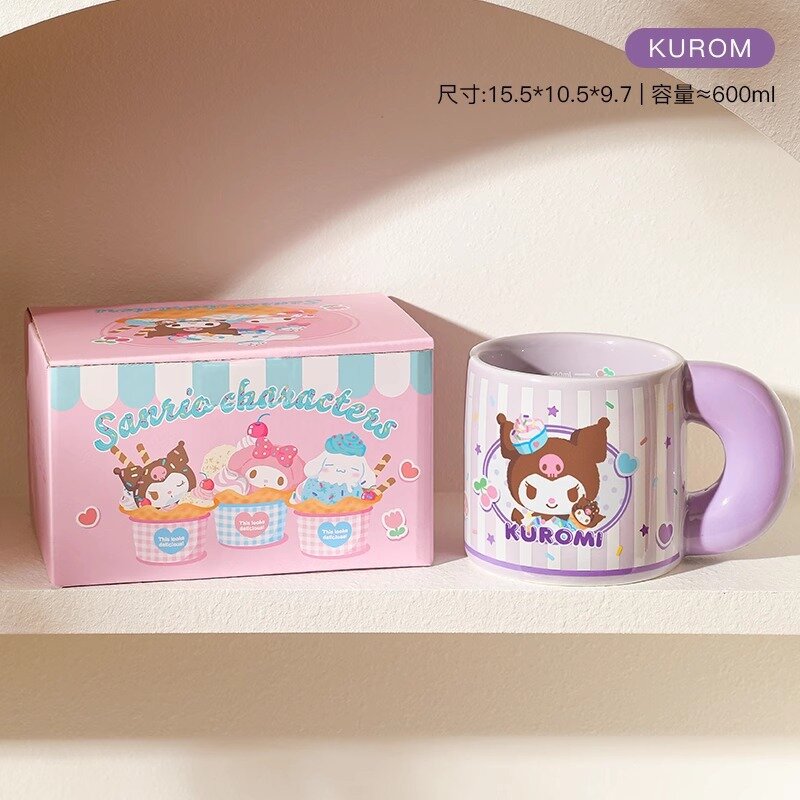 Кружка Sanrio, милая и стильная, термостойкая, идеально подходит для офисных напитков, для стаканчиков с молоком в мультяшном стиле.