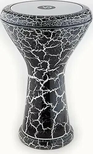 Турецкий народный перкуссионный инструмент дарбука Darbuka Darabuka Doumbek черно-белый узор трещины