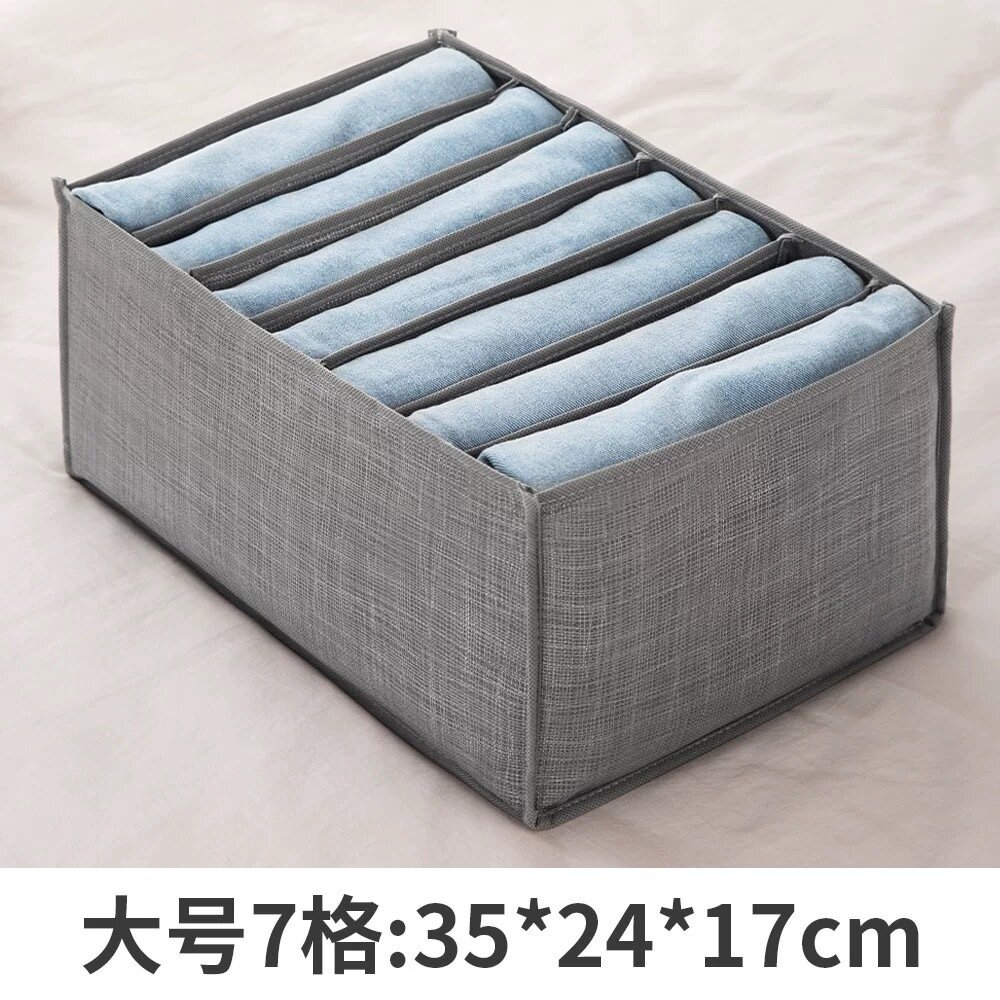 Коробка для хранения одежды Коробка для хранения нетканых тканей Коробка для хранения в ящике для одежды Серый большой
