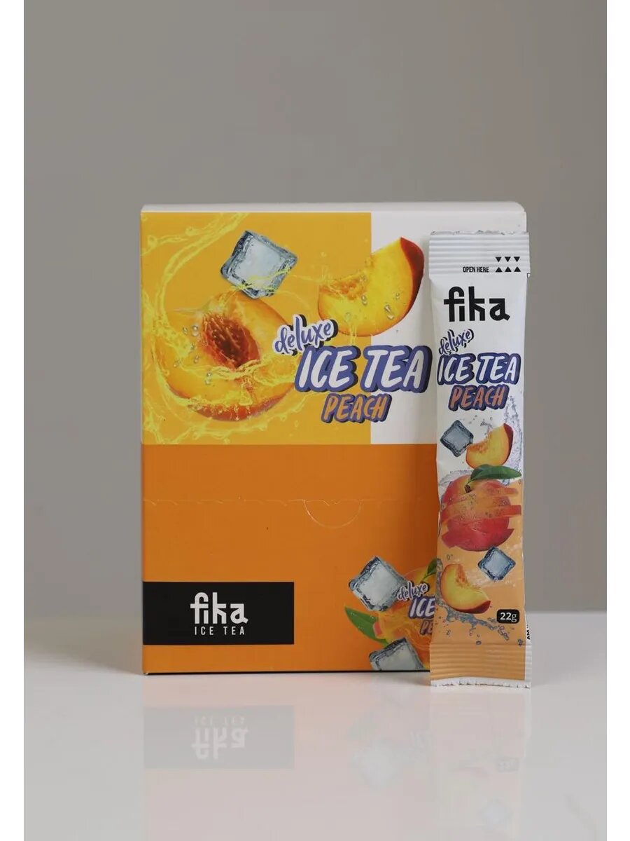 Чай растворимый Fika Deluxe "Персик", в пакетиках, 24шт. холодный и горячий, Армения