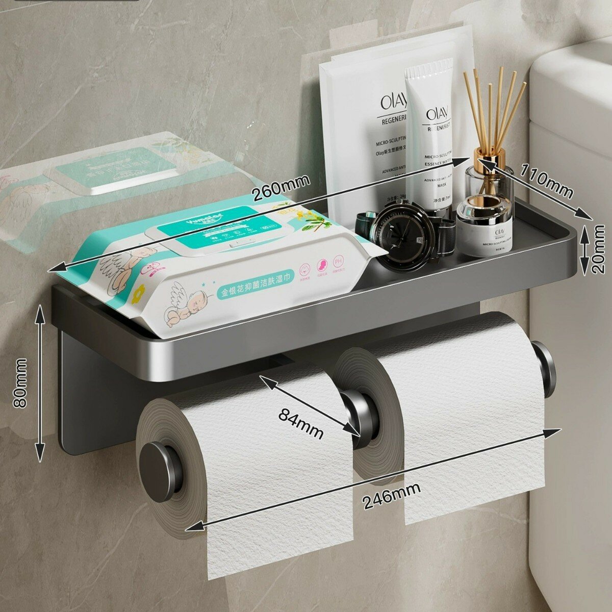 Коробка для туалетных полотенец коробка для ванной комнаты без перфорации туалетная коробка висит настенная полка для