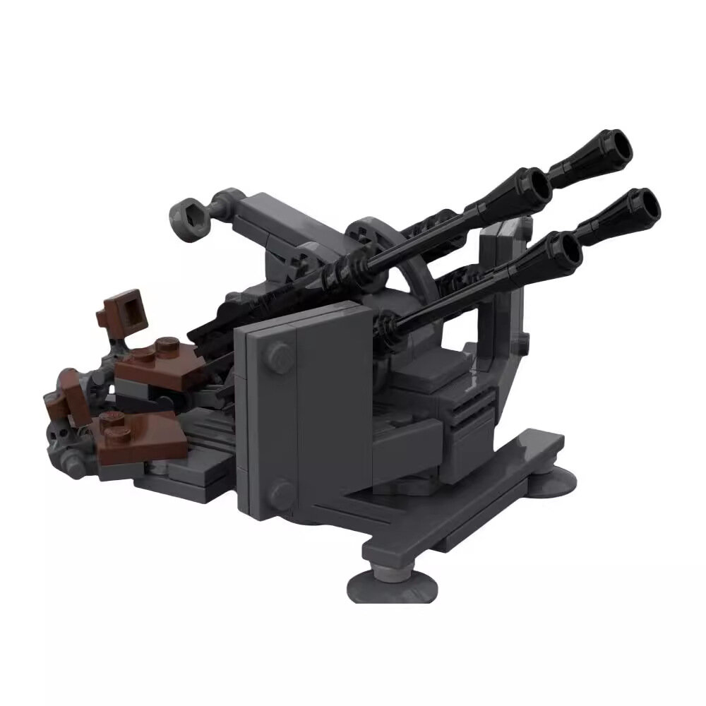 Модель-набор WWII немецкой зенитной артиллерии для сборки, совместимый с LEGO MOC, без мини-фигурок