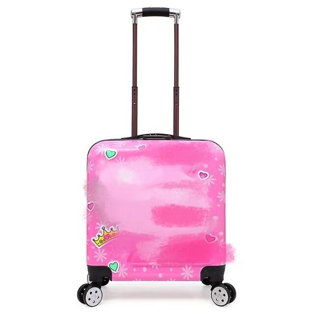 Детский чемодан на колесах, легкий, большой вместимости, дорожный чемодан с мультяшными животными, новый для детского сада и начальной школы