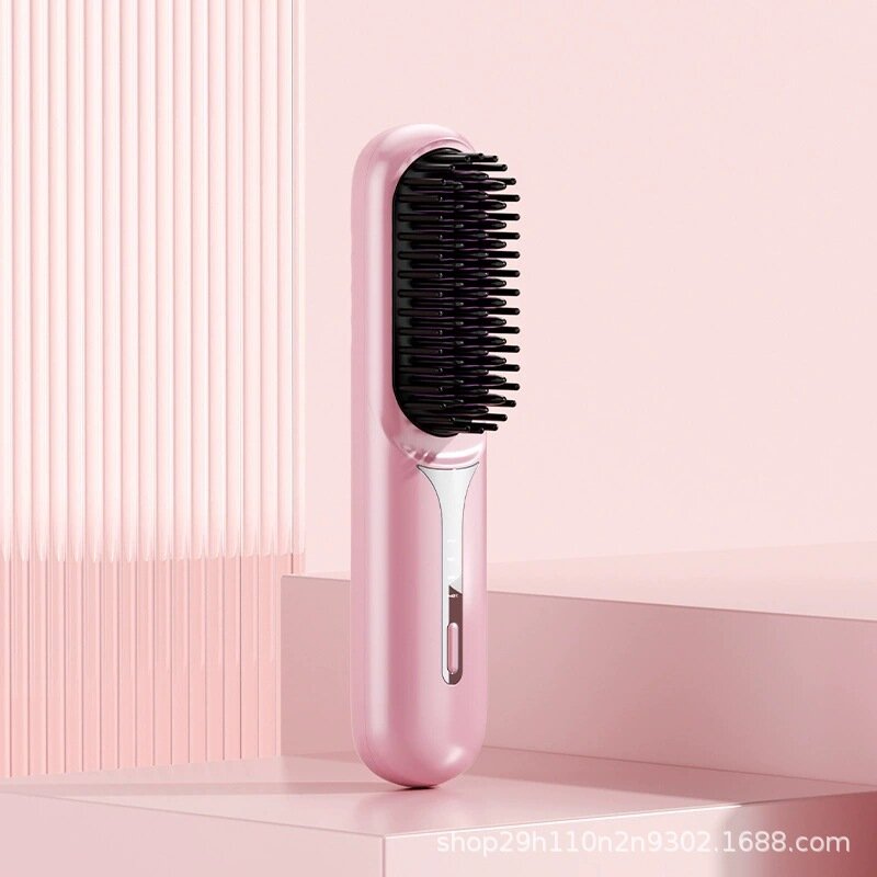 Новая перезаряжаемая беспроводная портативная LCD-расческа для выпрямления волос, электрическая расческа для укладки, выпрямитель для волос с отрицательными ионами и нагревом