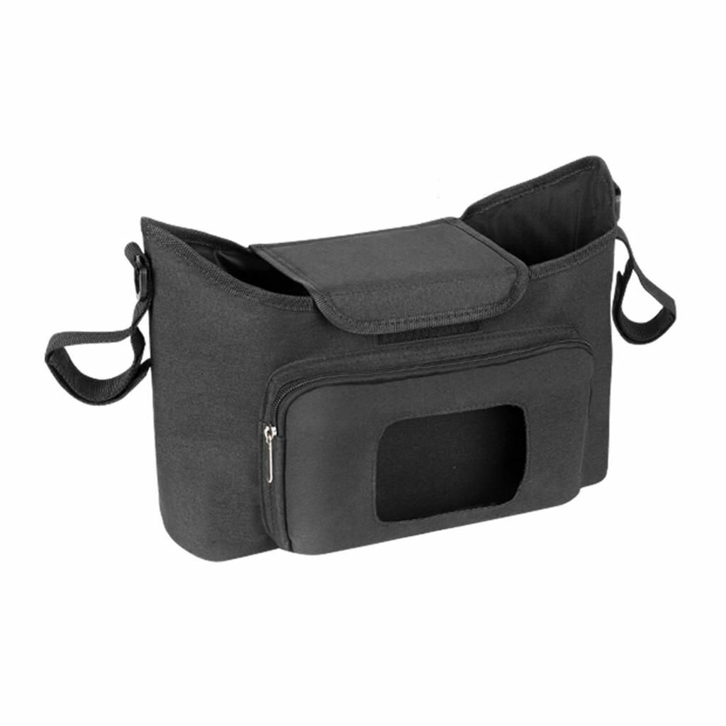 Органайзер для детской коляски, сумка для подгузников, универсальные аксессуары, Черный