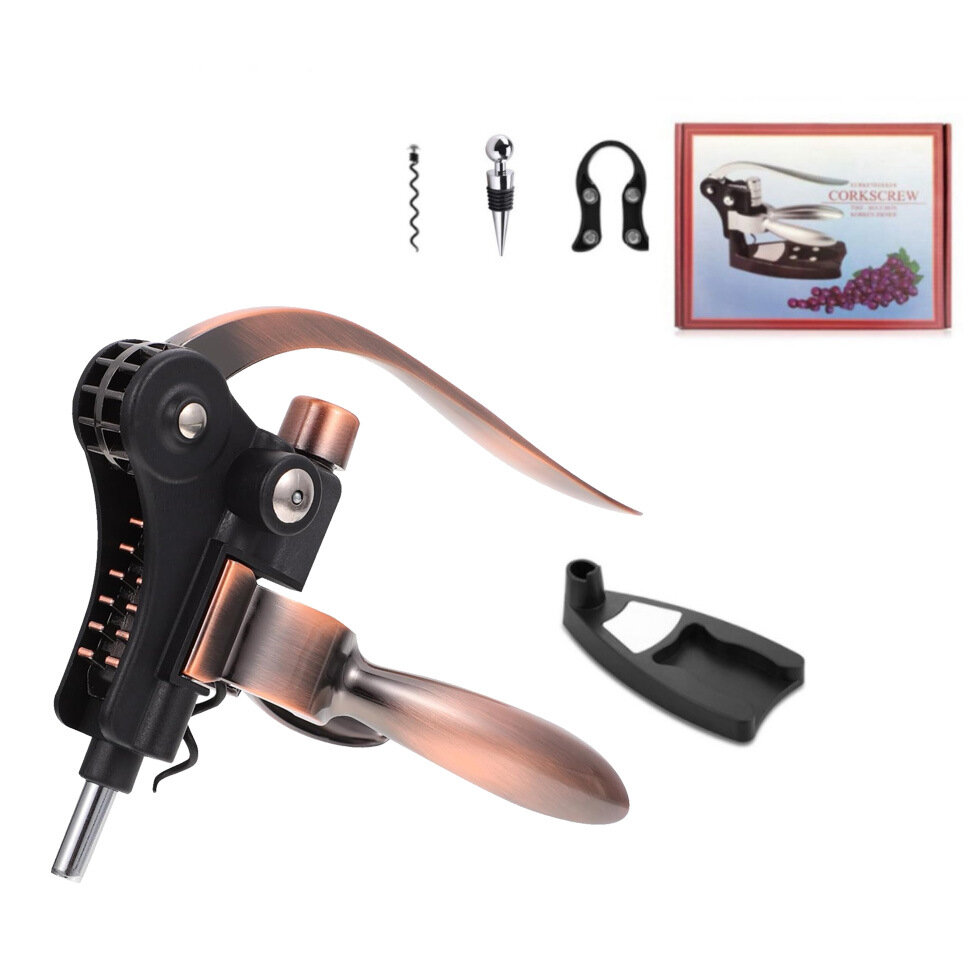 Набор открывалок для бутылок красного вина от производителя, популярный, с головой кролика, электролитически покрытые инструменты для вина в форме кролика, материал из цинкового сплава