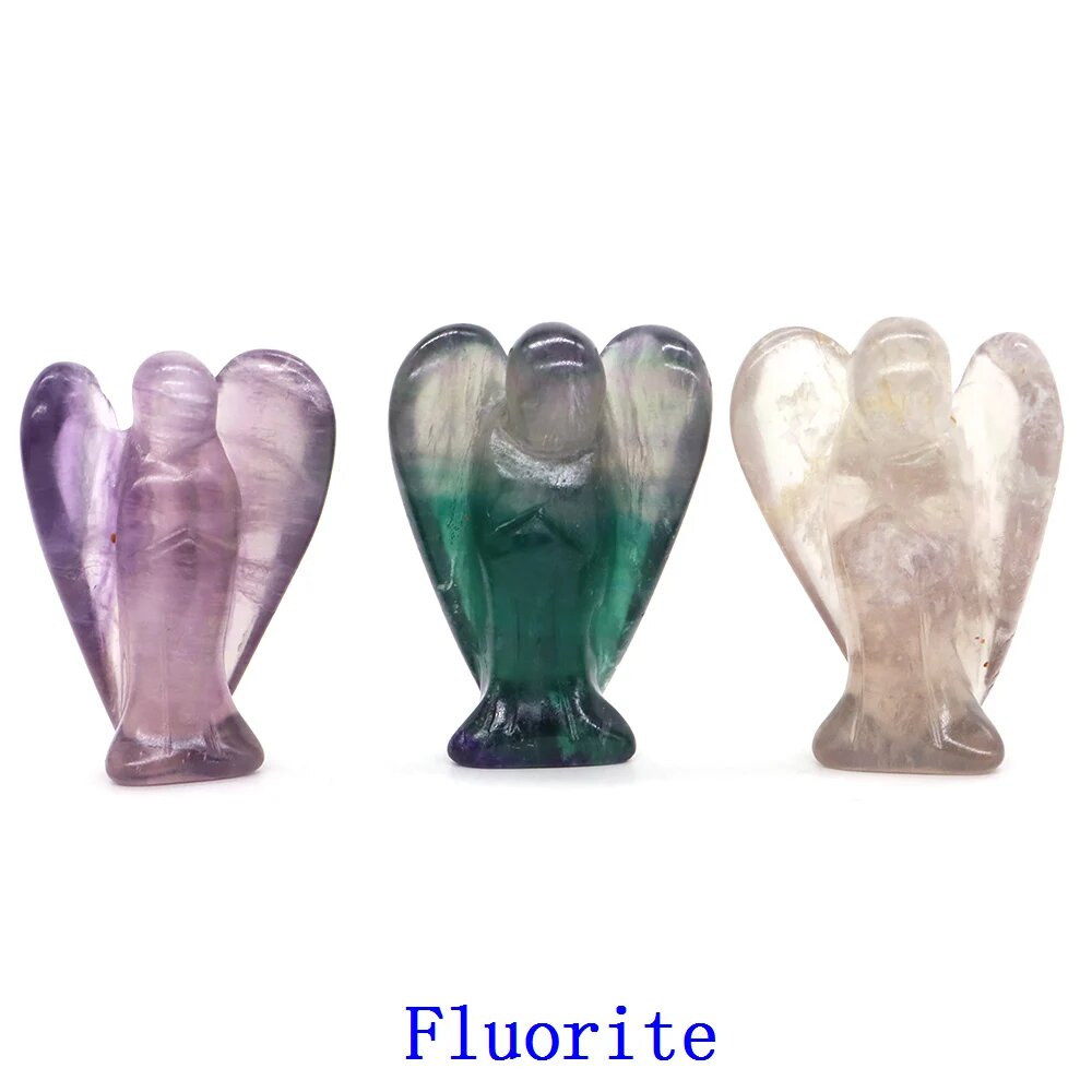 Фигурки ангелов из камня 1 PCS, Fluorite