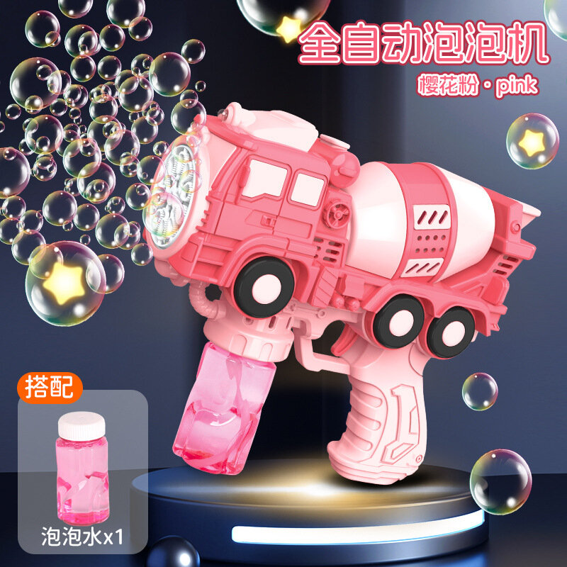 Кросс-бордерный инженерный автомобиль пузырьковая пушка с несколькими отверстиями, полностью автоматическая ручная электрическая пузырьковая машина, интернет-знаменитость, детская игрушка для выдувания пузырей оптом
