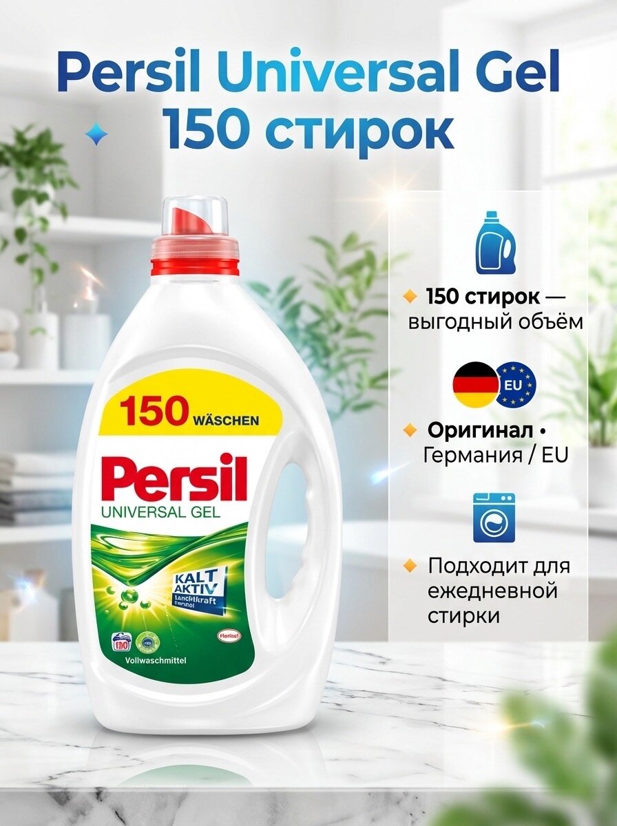 Универсальный гель для стирки, 150 стирок