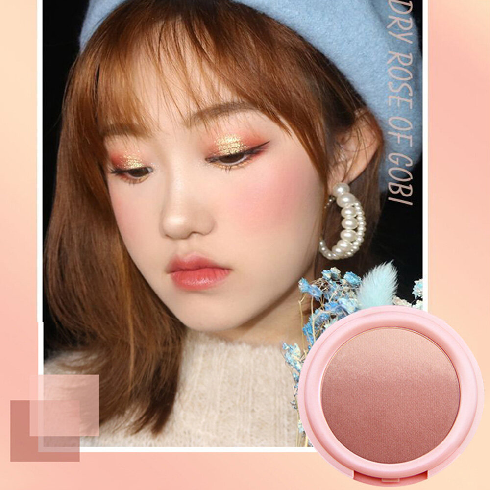 Makeup NOVO sweet pink tender gradient blush nude makeup natural good looks two-color blush plate rouge beauty 3# Gobi dried roses, 1 шт, вес упаковки 51г, размер упаковки 60*60*20мм