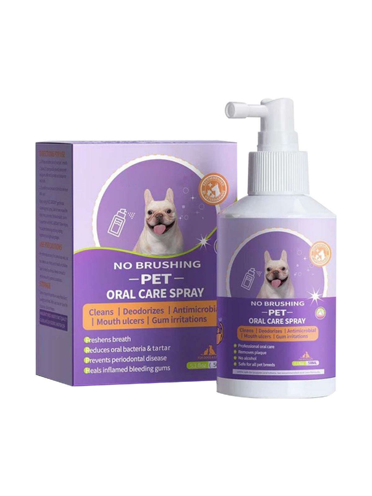 Зубной спрей для собак и кошек Pet Freshen Breath без чистки Раствор для зубов