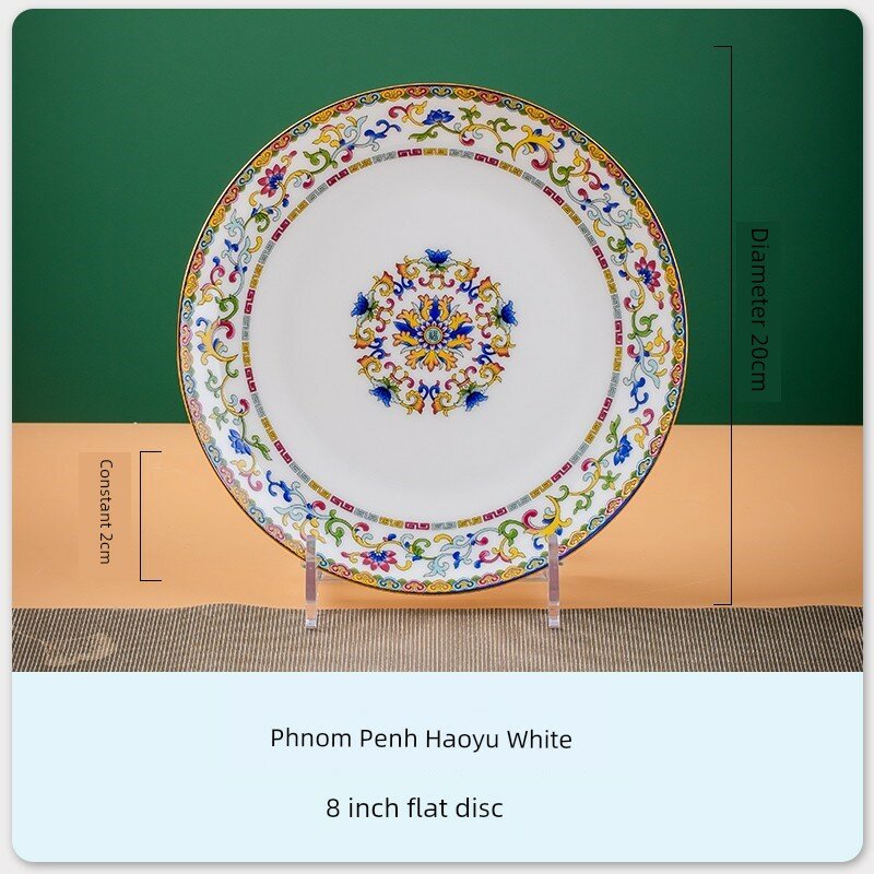 Тарелки и миски в китайском стиле, керамическая посуда для дома, столовая посуда из костяного фарфора, глубокие