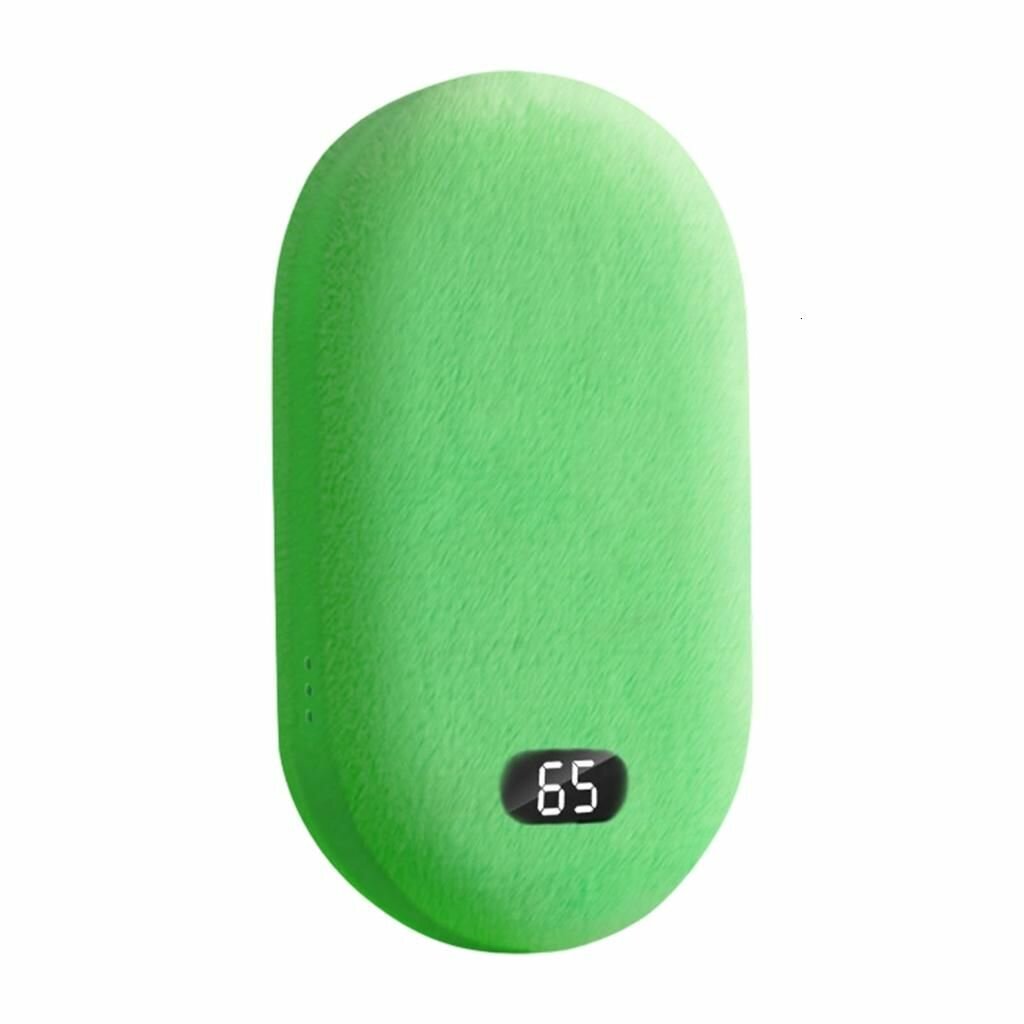 Аккумуляторный обогреватель рук 3000 мАч с терморегуляцией для дома и улицы, Зеленый