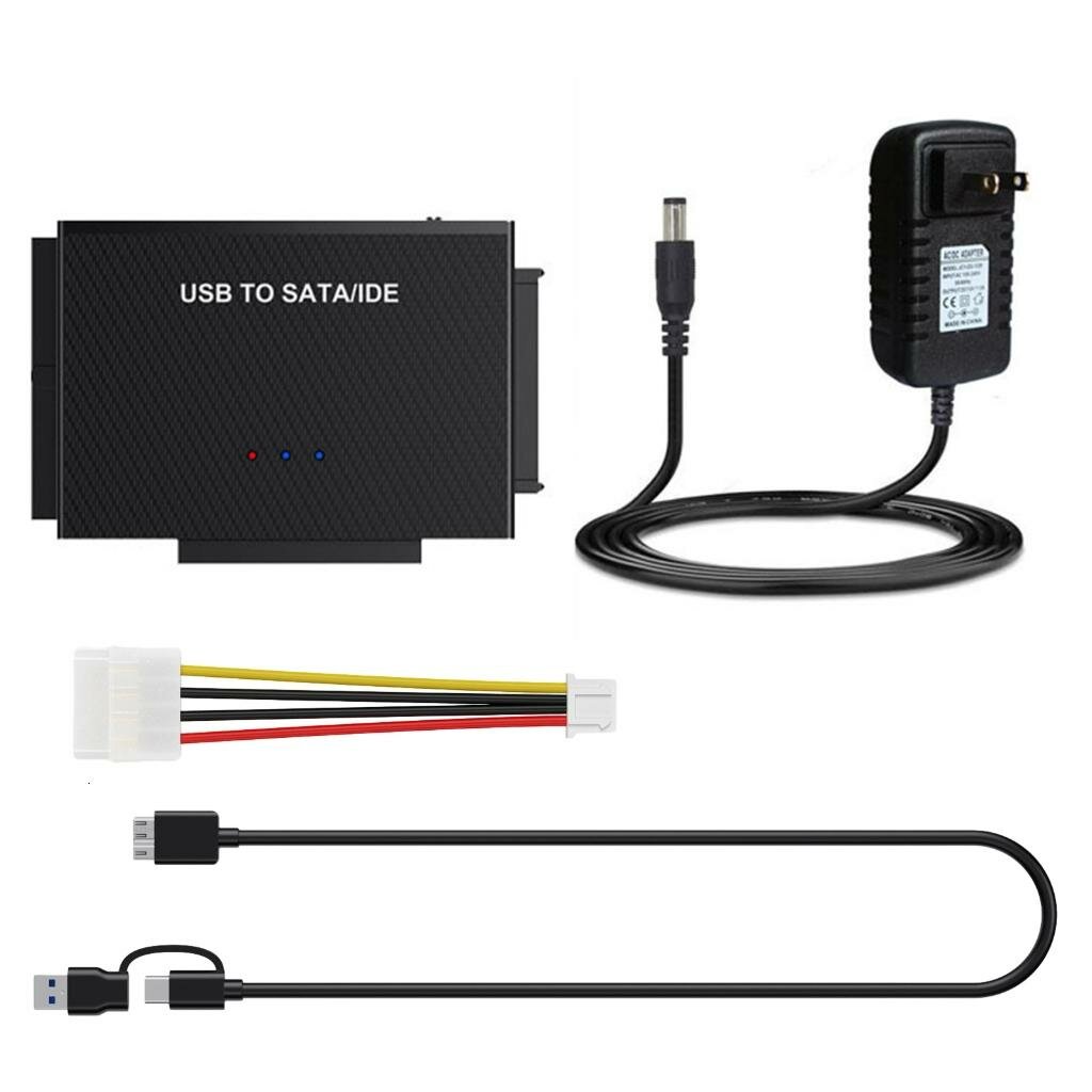 USB3.0 преобразователь для HDD и SSD 2.5 и 3.5 дюймов, Штепсельная Вилка США