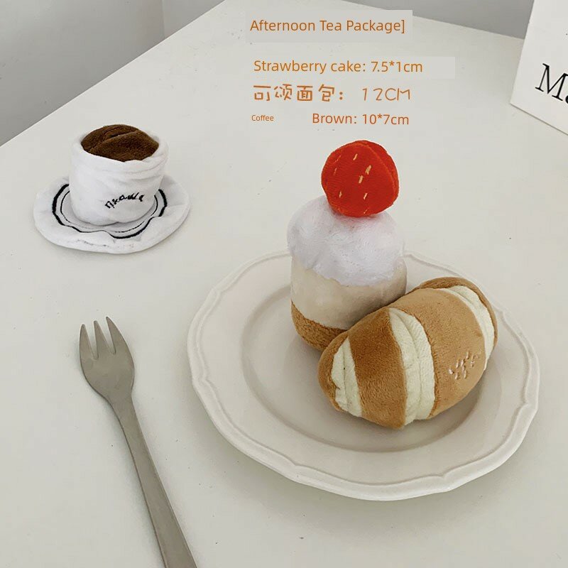 Новая игрушка для собак: плюшевый кусок хлеба для жевания и прорезывания зубов, со звуком, для игр с поиском корма, в