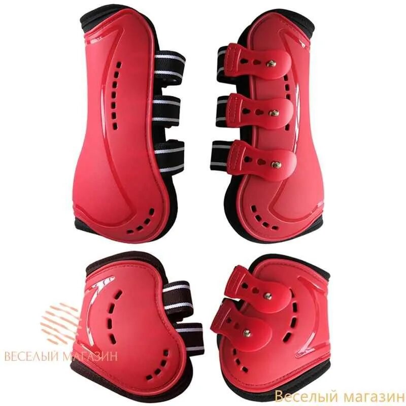 2 пары лошадиных ног, защитное снаряжение для ног для прыжков с лошади