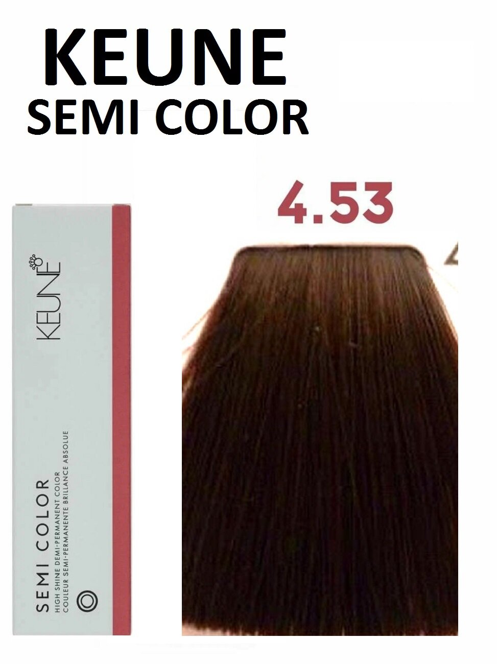 KEUNE SEMI COLOR 4.53 Средний Каштановый Шатен Крем-краска для волос без аммиака
