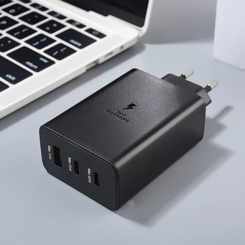 Супер быстрая зарядка Samsung 65 Вт, 3 порта, адаптер питания для быстрой зарядки Only EU Charger