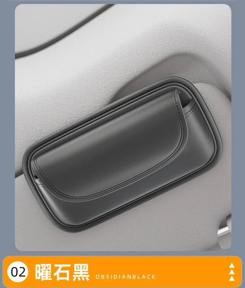 Держатель для солнцезащитных очков, новый автомобильный чехол для очков, солнцезащитный козырек, зажим для карт, сумка для хранения автомобильных солнцезащитных очков, чехол для карт, чехол для очков Black