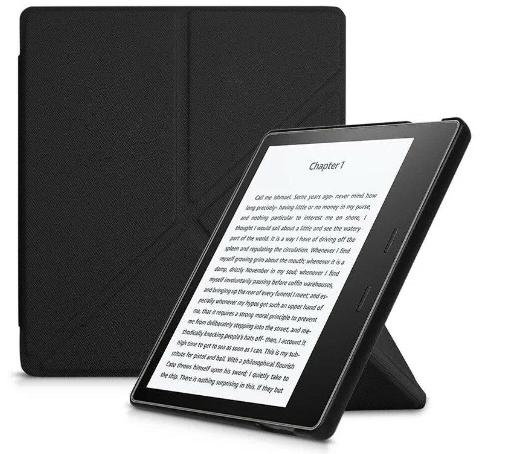 Чехол-обложка футляр MyPads для Amazon Kindle Oasis 2 (2017) 3G из качественной эко-кожи с магнитной застежкой черный