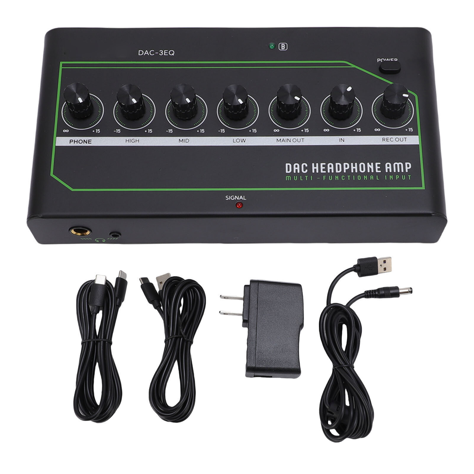 Игровой усилитель для наушников с ЦАП, низким уровнем шума, встроенным Bluetooth, многофункциональный портативный стереофонический, для компьютера, вилка стандарта США, 100-240 В.