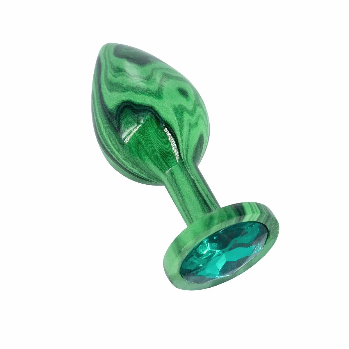 Анальная пробка Kanikule, алюминий, с кристаллом, длина 7 см