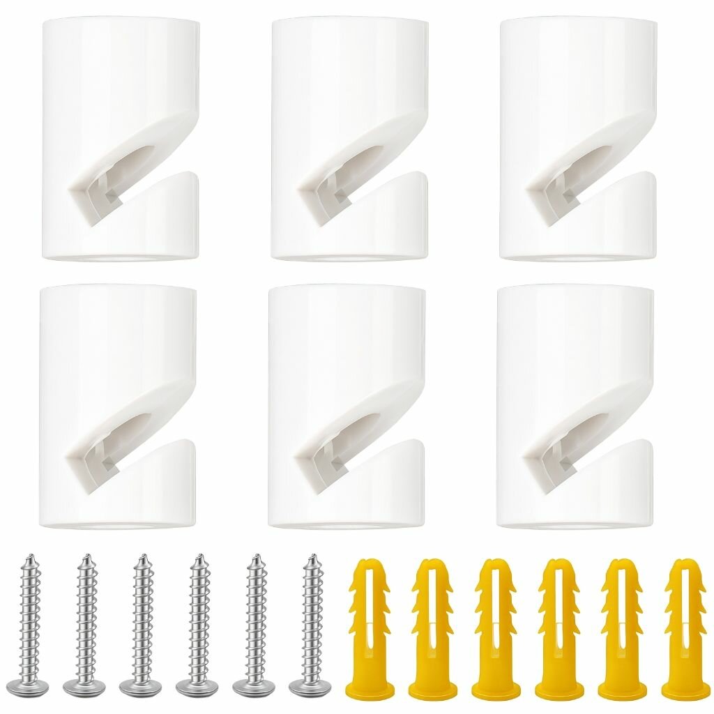 Зажимы для проводов светильников, совместимые с разными размерами, термостойкие, конструкция из ABS и металла, Белый