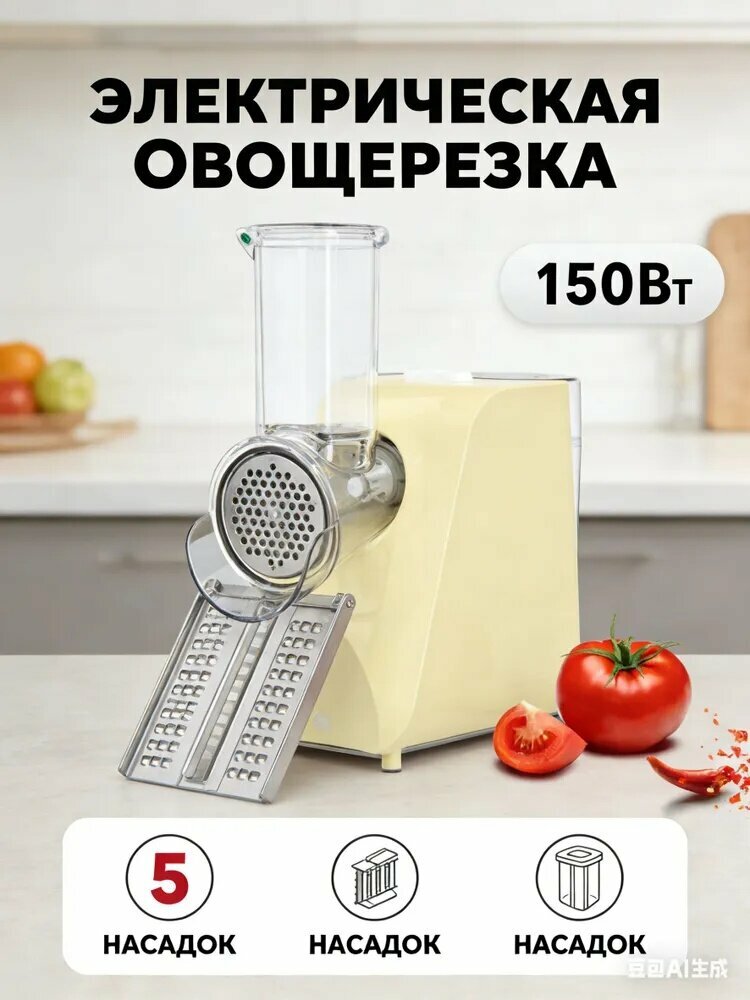 Электрическая овощерезка BQ CH1010 150Вт 5 насадок