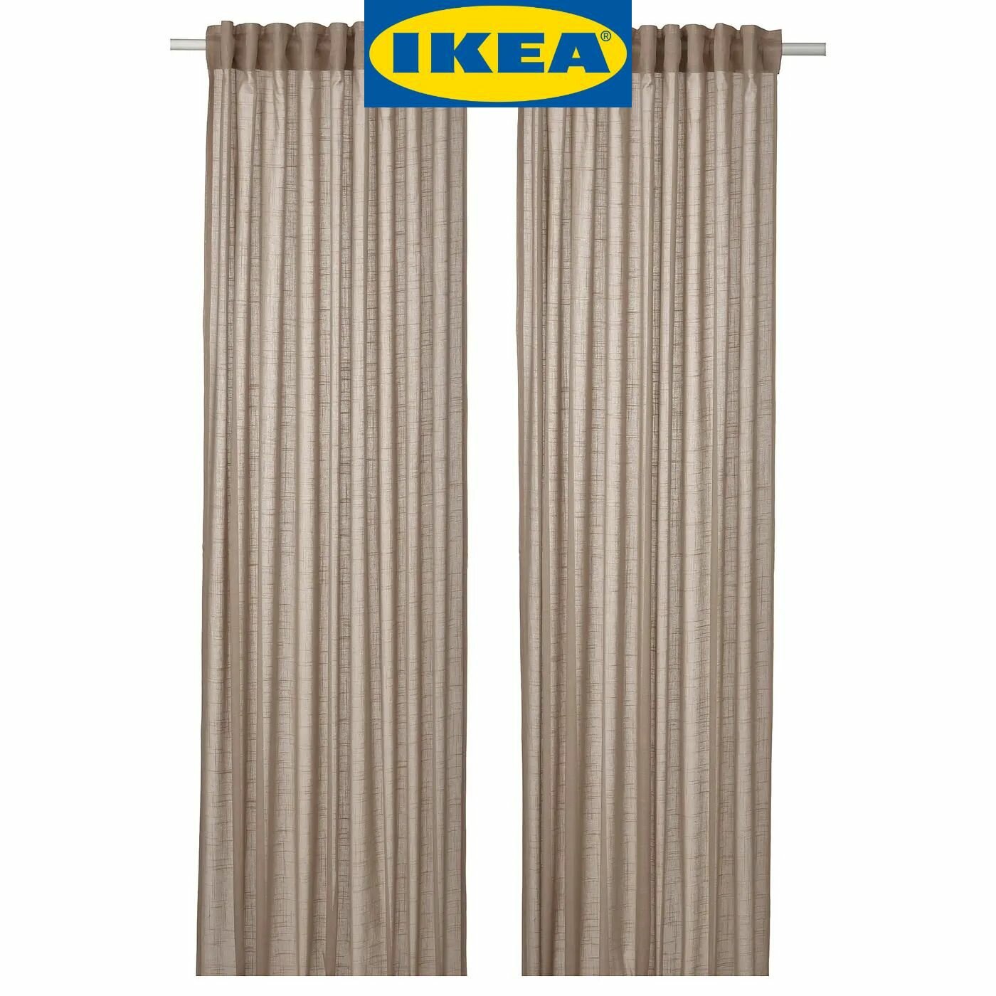 Икеа сильверлонн Западное охлаждениеШторы, 2 штуки, светло-бежевый цвет/с кулисами, 145x250 см