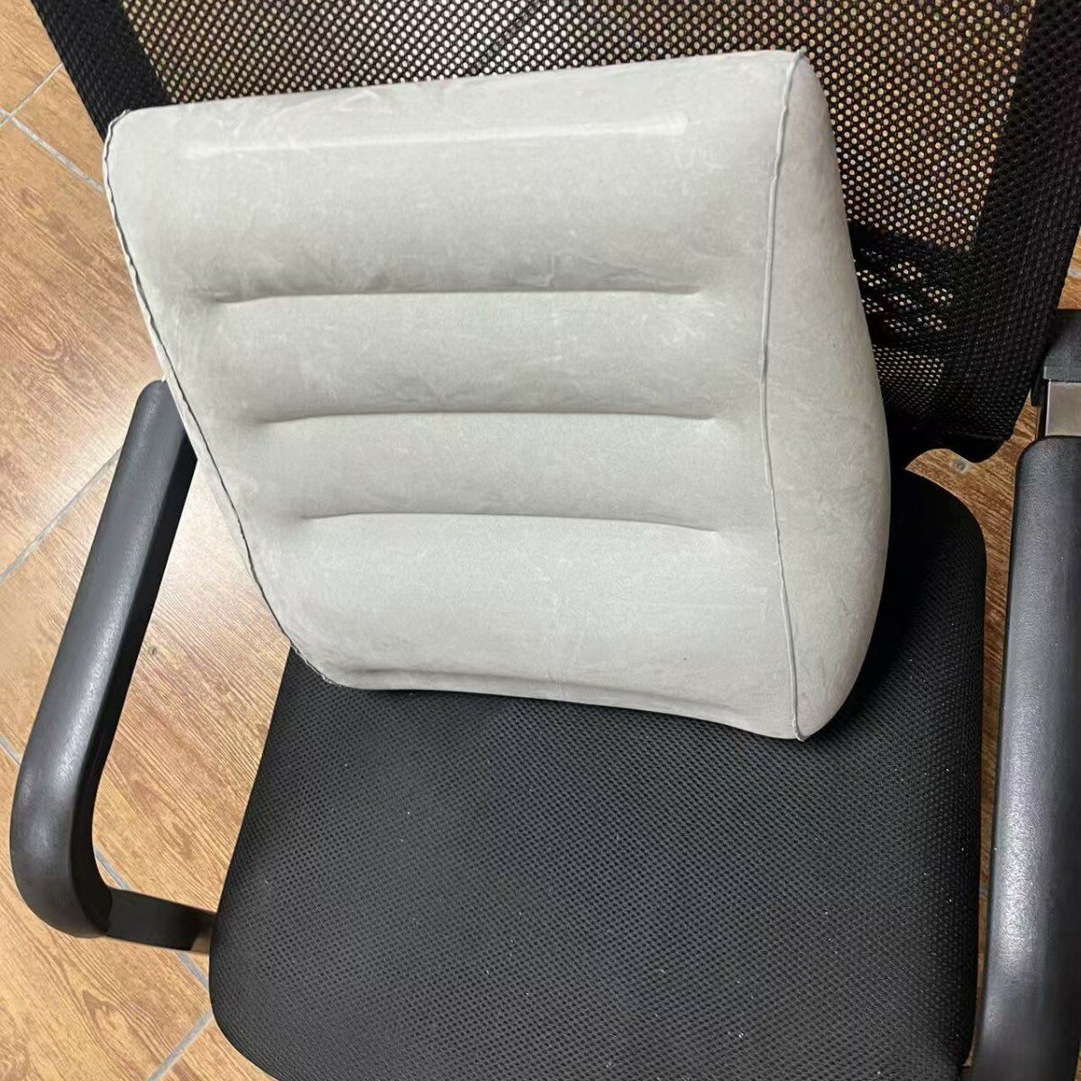 Надувная подушка для поясничной поддержки, портативная дорожная подушка из ПВХ с флокированием, подушка для поясничной поддержки в автомобиле, офисная подушка для сидения в наличии