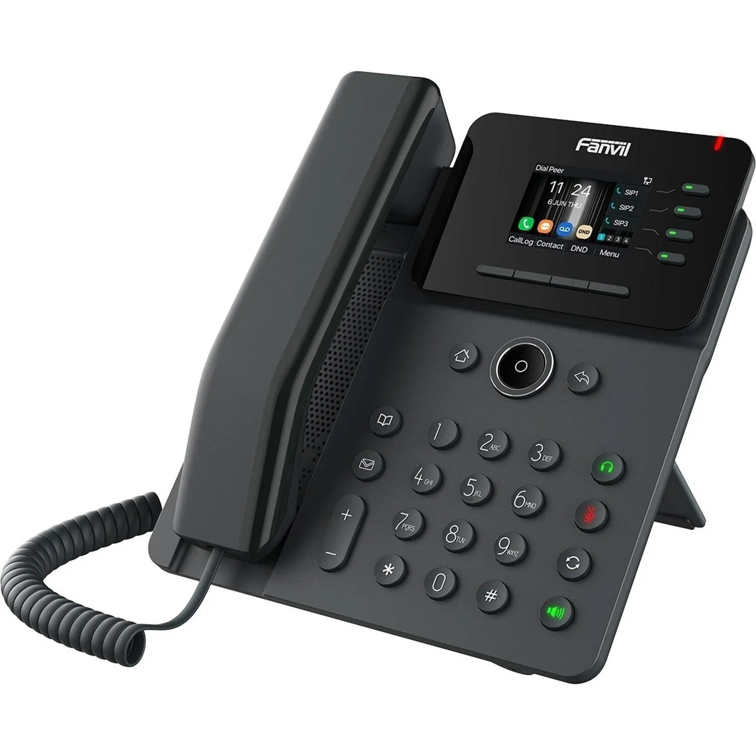 IP-телефон Fanvil V61W, HD voice, 4 SIP,2.4, Opus+IPV6 12 DSS, WIFI, PSU