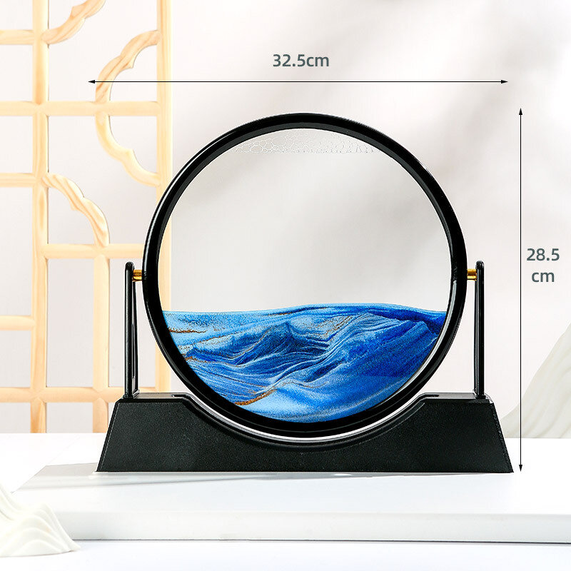 3D стереоскопическое искусство песка, потрясающие динамические песочные часы, снятие стресса, креативное украшение для гостиной, подарок на день рождения