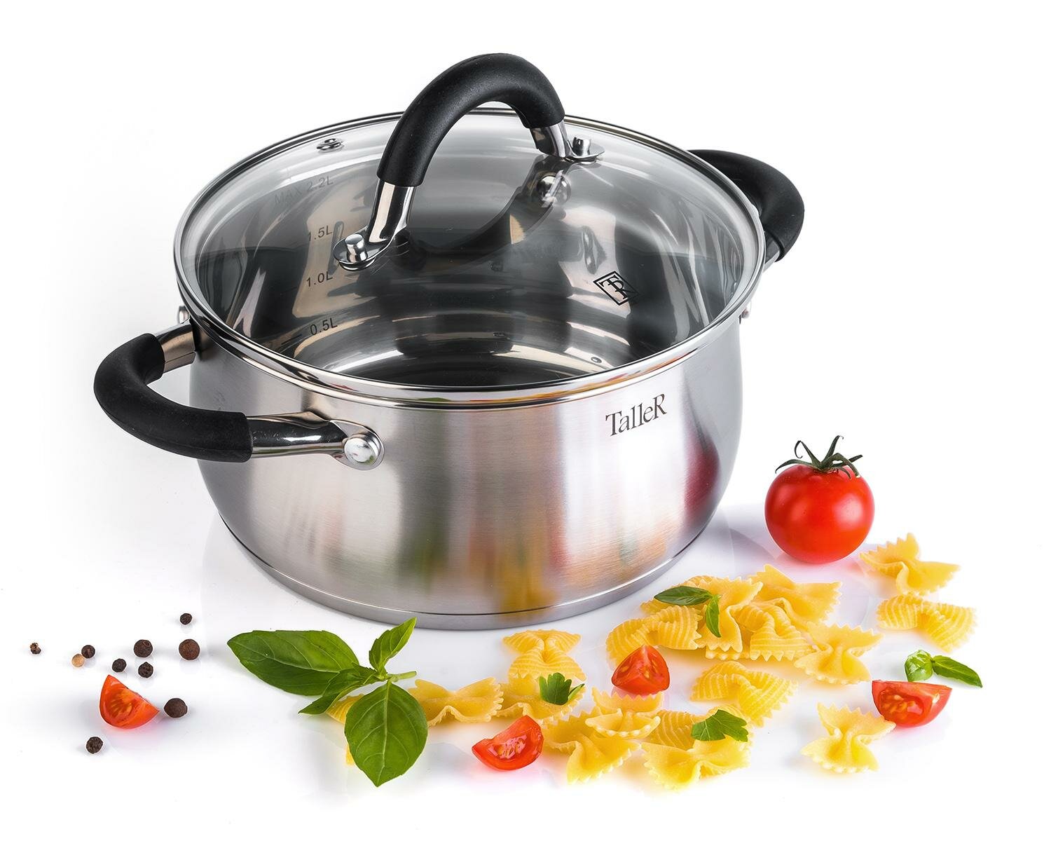 Кастрюля нерж 2.2Л шелборн СТ/КР мерная шкала индукция TALLER