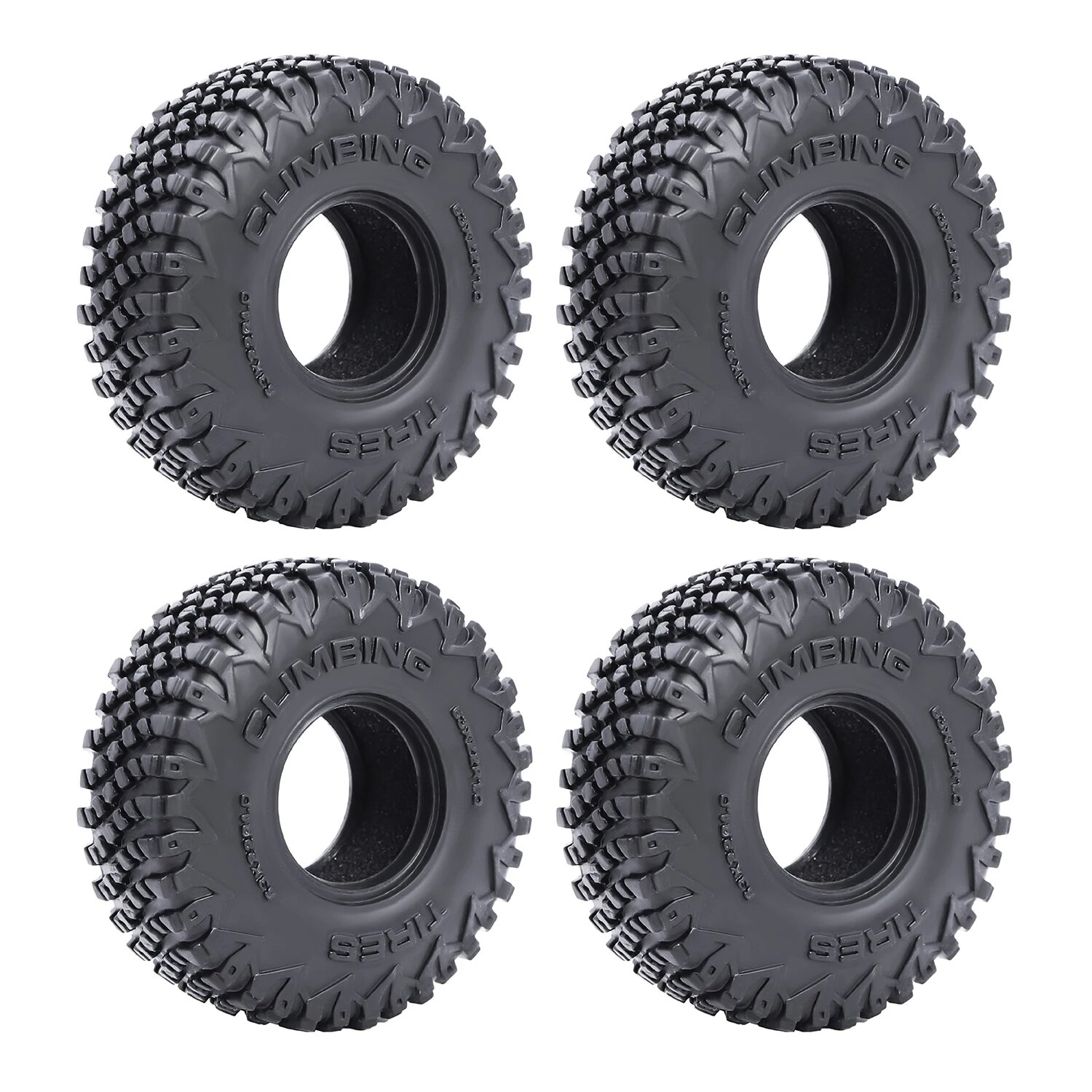 Резиновые шины NIUWSRC 1.0 черные 63x23 мм для RC Crawler