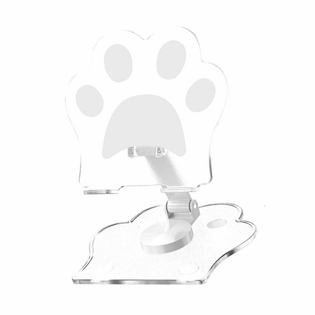 Крепление для телефона с подставкой в форме лап кота, Белый