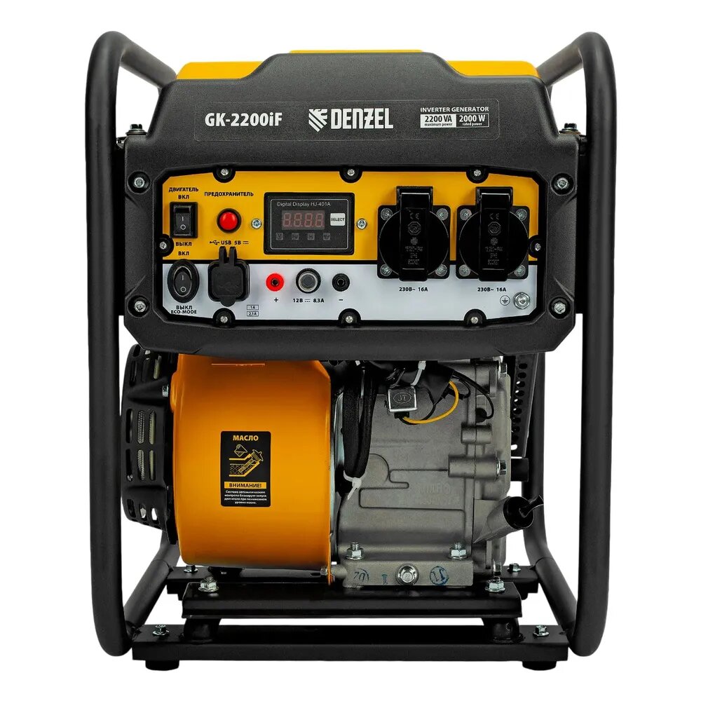 Генератор инверторный DENZEL GK-2200iF (2,2 кВт, 230 В, ручной старт)