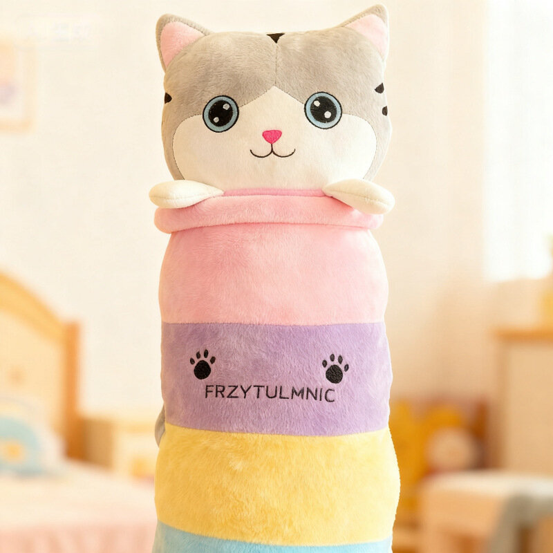 2026 Новейшая плюшевая игрушка в виде мультяшного кота, подушка для сна, обнимающая большая мягкая игрушка, подарок на день рождения, оптовая продажа