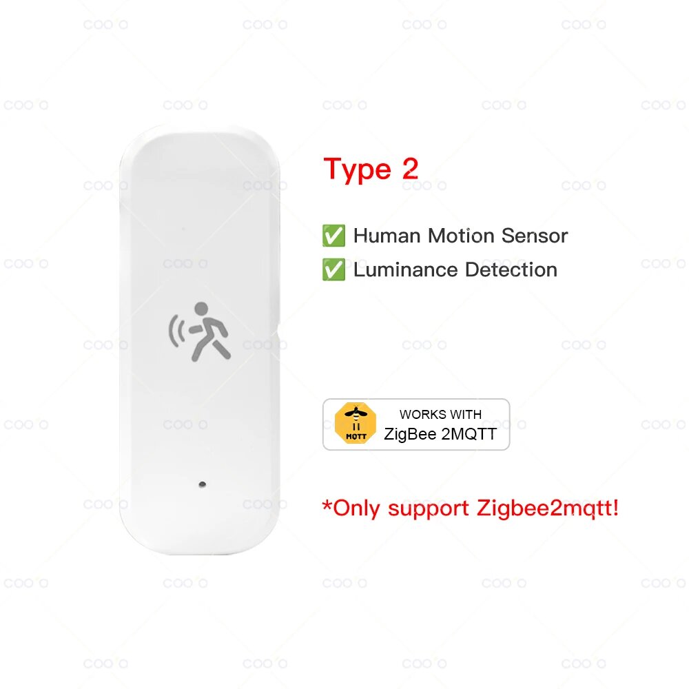 Датчик движения Coolo Zigbee 4 в 1 Type 2 for Z2M