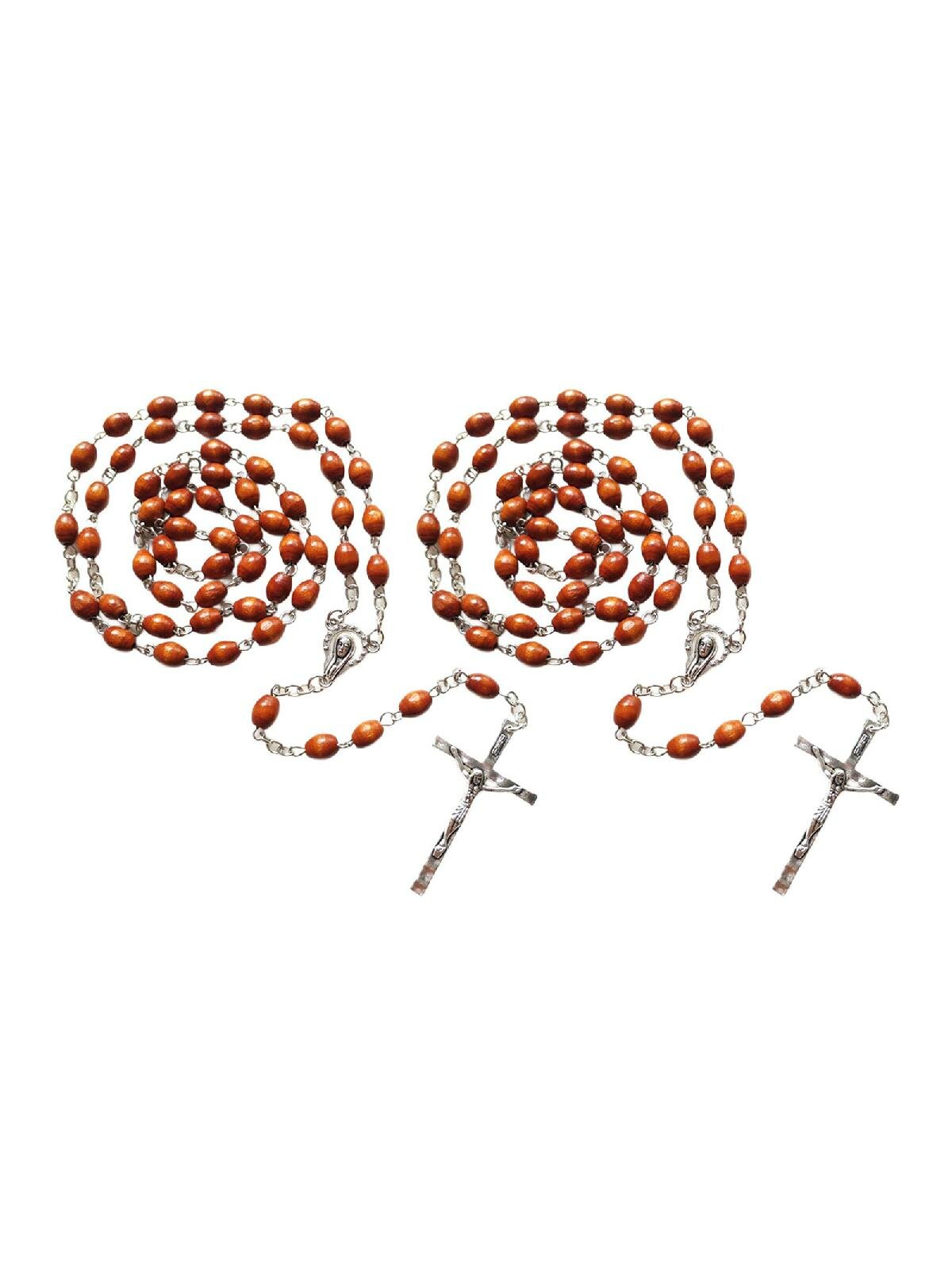 2шт христианское ожерелье-четки с подвеской в виде крестов для крещений и мессы