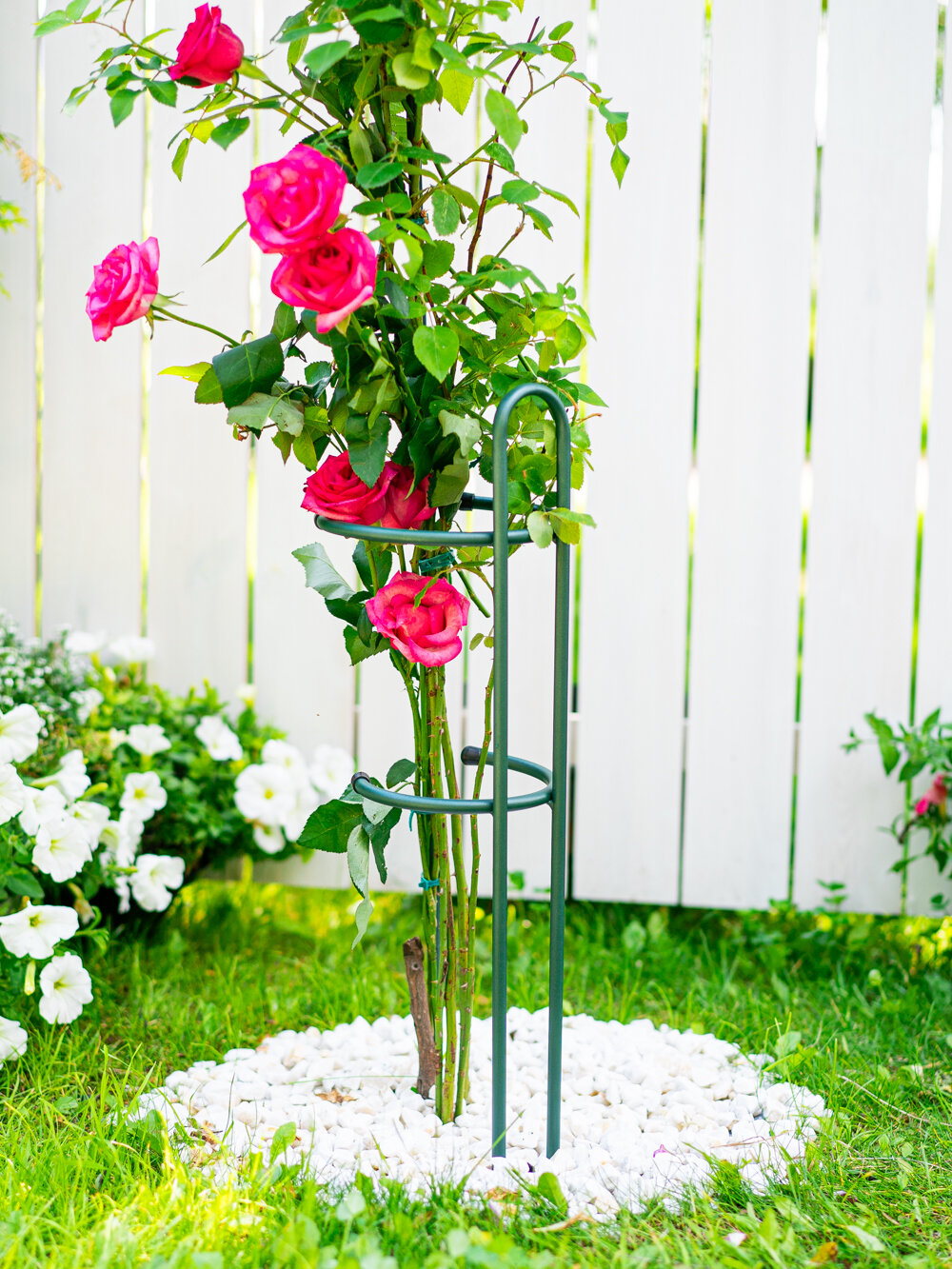 Опора для роз HITSAD 57-928Gr, металл, зеленая, 19 x 19 см, высота 75 см