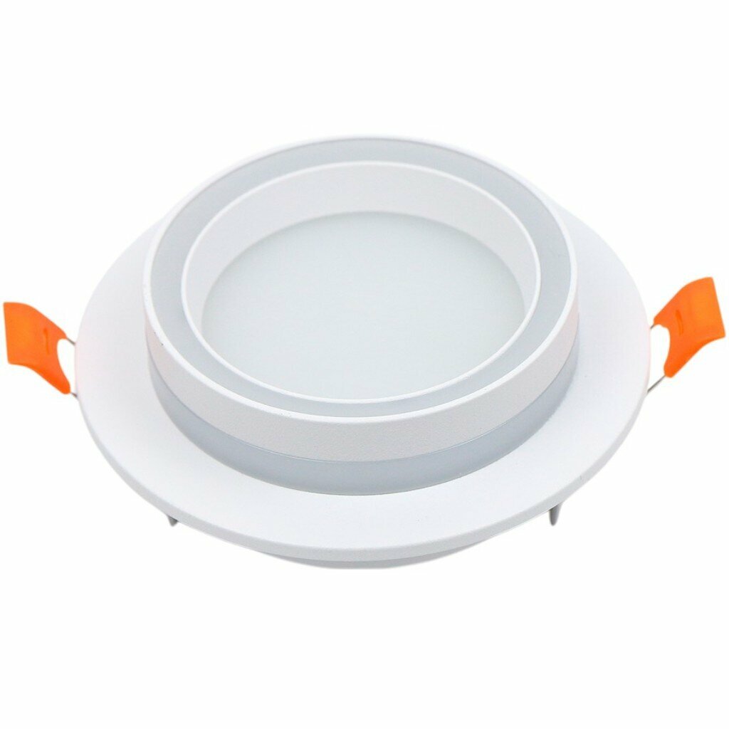 Светильник встраиваемый Вега GX53 круглый белый General Lighting Systems GCL-GX53-H38 для натяжных потолков и дома