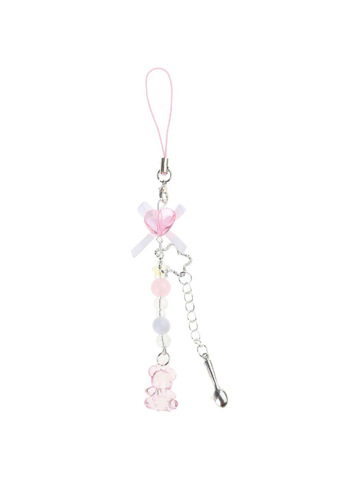 Шикарный бант элегантный мобильный телефон цепи бисером телефон Шарм Крыло ангела сердце