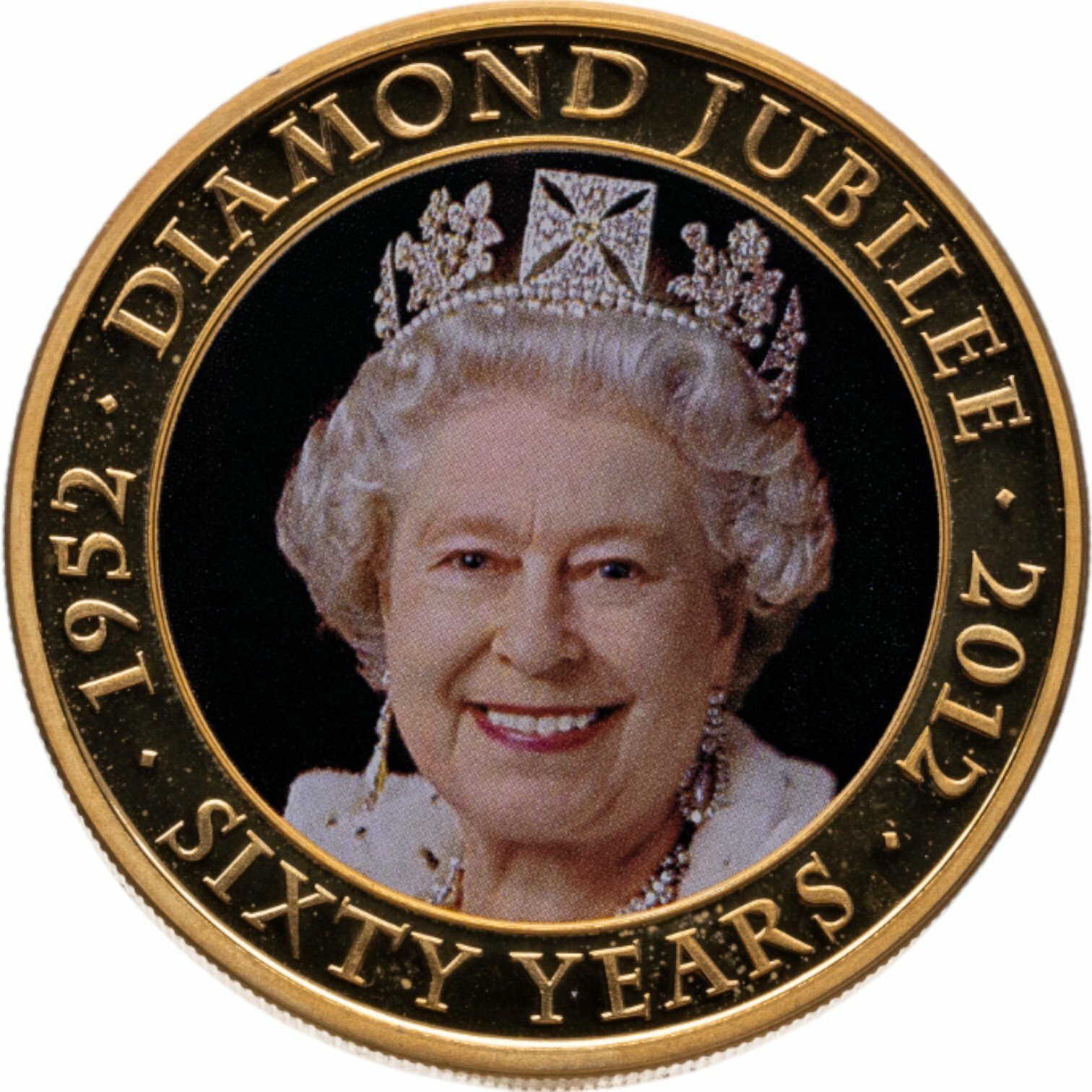 Острова Кука 1 доллар 2011 "60 лет коронации Королевы Елизаветы II/Елизавета II в короне Бриллиантовый юбилей" в футляре, Мельхиор медь-никель