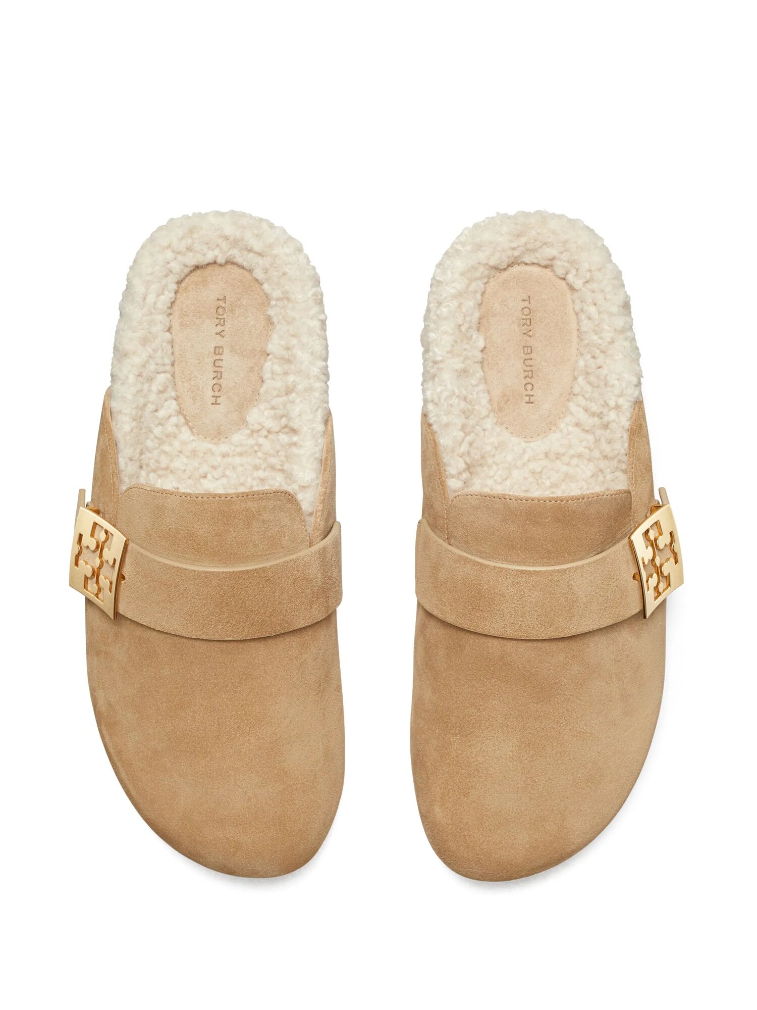 Мюли Tory Burch Mellow Shearling, размер 7 US, бежевый — фото 1