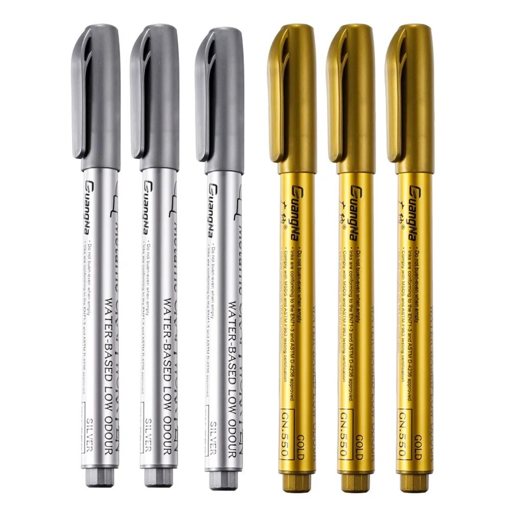 1/2/6 штук Ручки для рисования из эпоксидной смолы, Маркер листочками, Акриловая краска