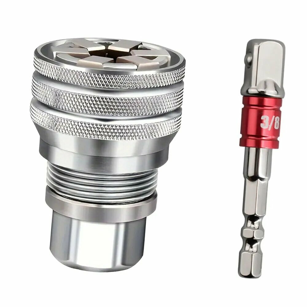 Универсальная торцевая головка 10-19 мм, саморегулирующаяся, для дрели и трещотки, стальная, противоскользящая