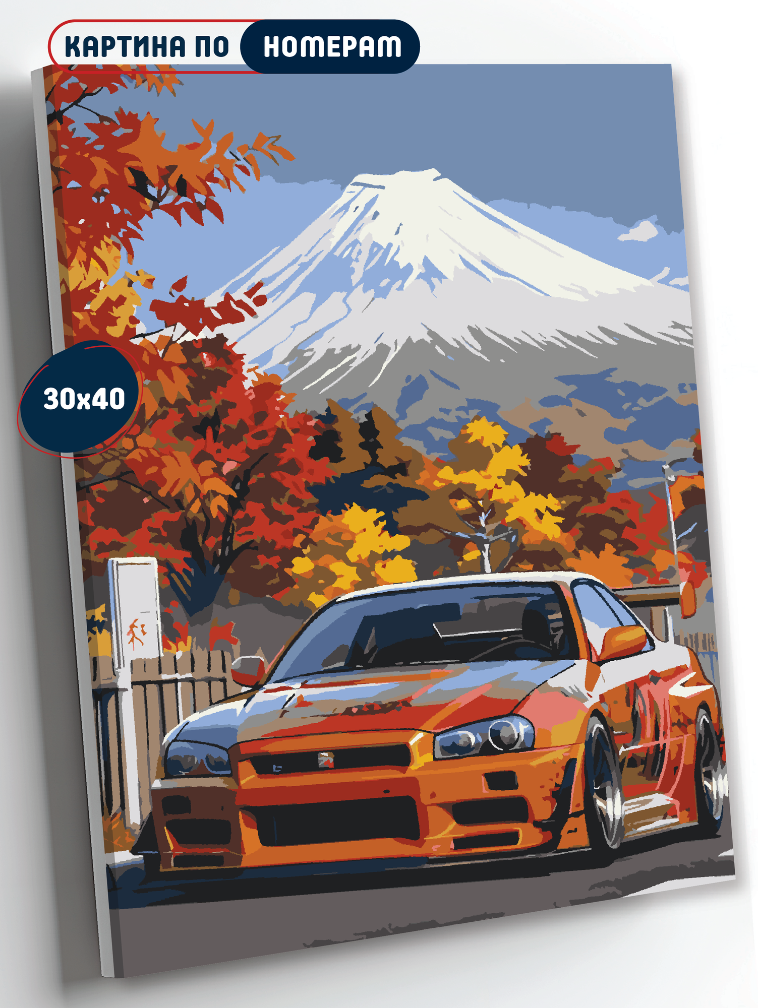 Картина по номерам " Nissan Skyline №3", Холст на подрамнике 30х40