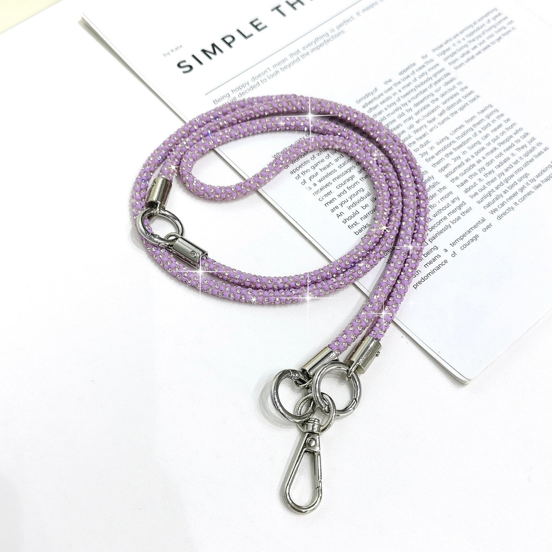 Высококачественная роскошная 0.7 полная алмазная 3-в-1 многофункциональная цепочка через плечо, конфетная многоформенная блестящая алмазная ланъярд богини