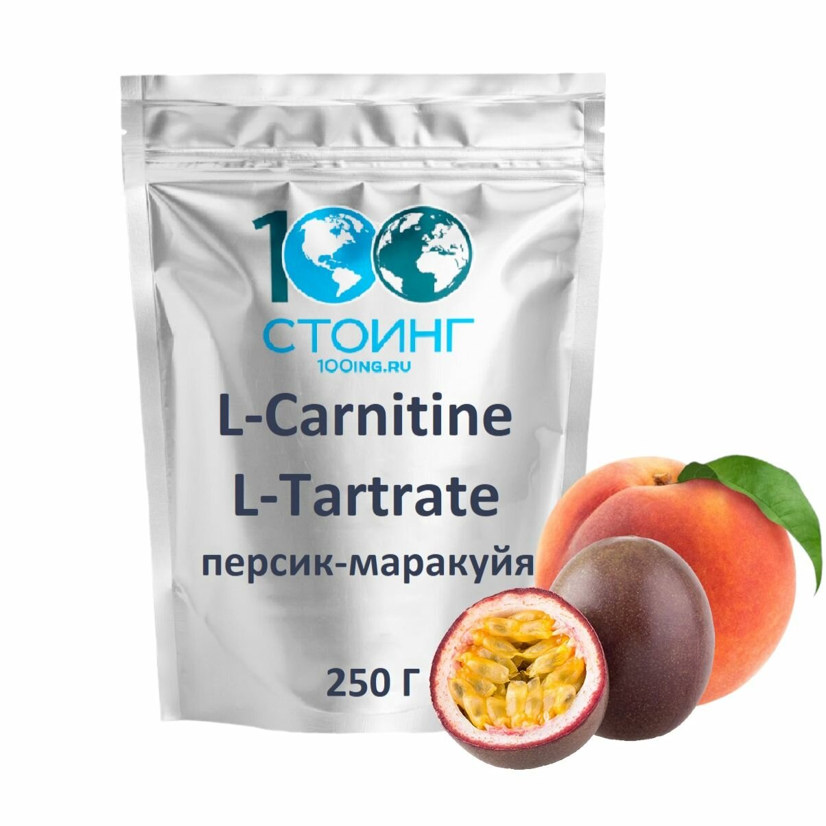 L-Carnitine Tartrate Л-Карнитин Тартрат Персик-маракуйя 250 гр стоинг STOING
