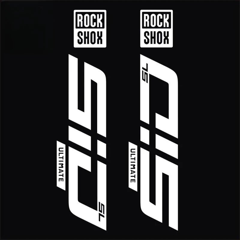 Rockshox SID SL Ultimate наклейки, черный/белый